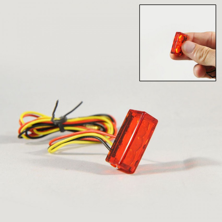 Feu à leds mini Cube-Horizontal rouge